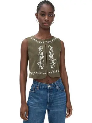 LINE & DOT Brea Embroidered Top