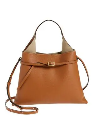 REE PROJECTS Mini Clare Belted Leather Tote - Caramel