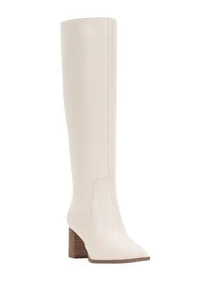 Vince Camuto Lumina Pointed Toe Boots Coconut Cream Suprema Nappa