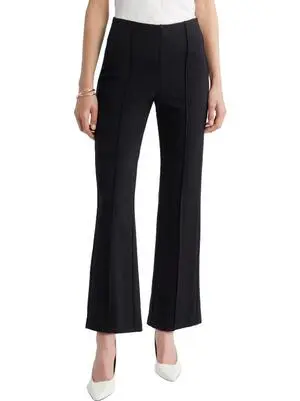 Nordstrom Ponte Knit Trousers - Black