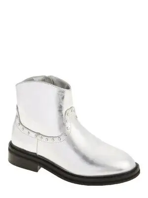 Nordstrom Florence Studded Bootie - Silver Metallic