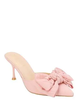 Matisse Goldie Bow Pointed Toe Mule - Pink