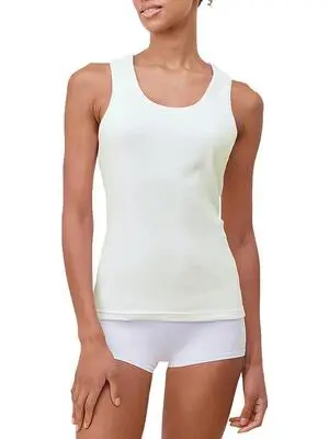 PAPINELLE Milla Stretch Cotton Rib Tank Top - Butter