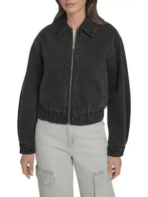 LEVI'S Denim Bomber Jacket Black Denim