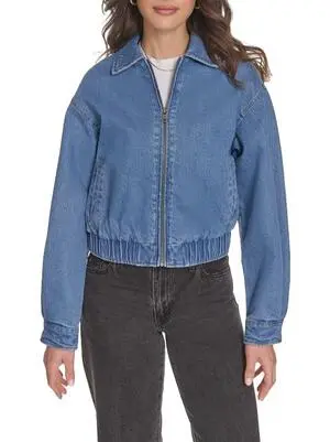 LEVI'S Denim Bomber Jacket - Medium Wash Denim