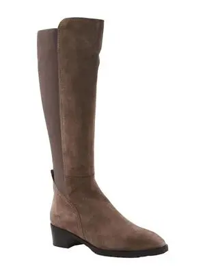 Aquatalia Rhegan Weatherproof Knee High Boot - Taupe Suede