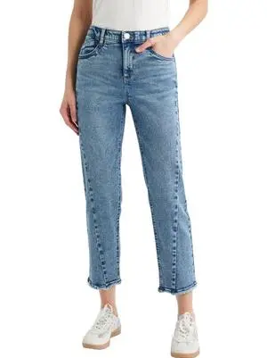 Wit & Wisdom Twist Seam High-waist Ankle Jeans - Mid Blue