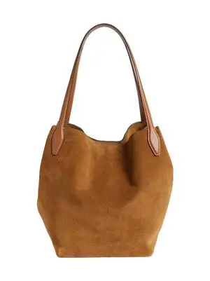 Madewell Suede Shopper Tote - Dried Acorn Multi