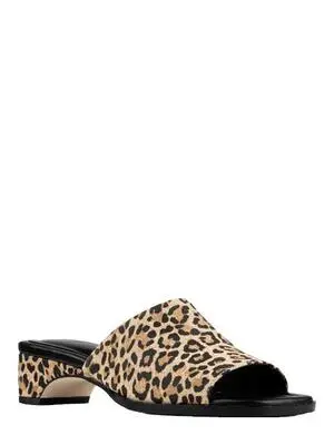 DONALD PLINER Leopard Spot Slide Sandal Natural/black