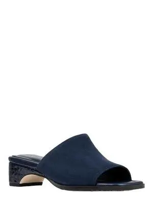 DONALD PLINER Leopard Spot Slide Sandal Navy