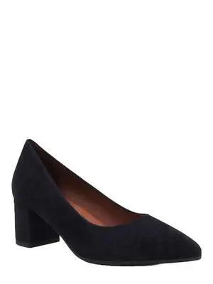 Aquatalia Kari Weatherproof Pointed Toe Pump Navy Suede