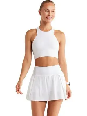 Zella Racerback Seamless Sports Bra White