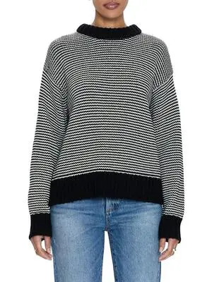 PISTOLA Sylvie Cotton Sweater - Noir And White