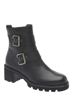 Paul Green Balboa Moto Boot - Black Leather