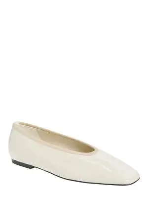 TOTEME Croc Embossed Ballet Flats - Oyster