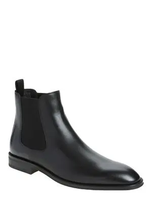 BOSS Plain Toe Leather Chelsea Boot - Black