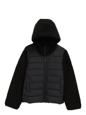 SAVE THE DUCK Derik Mixed Media Puffer Jacket - Black