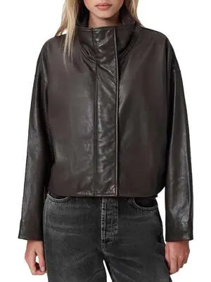 ALLSAINTS Ryder Leather Jacket - Bitter Brown
