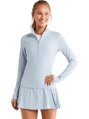 Zella Active Half Zip Pullover Blue Fog