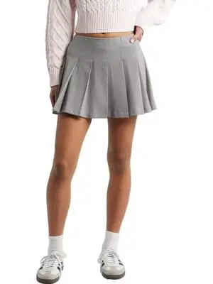 Bp. Pleated Skort - Grey Heather