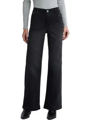 WIT & WISDOM High-Waist Wide-Leg Jeans