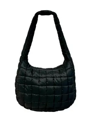 YOUZEY Quilted Crossbody Bag - Black