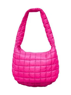 YOUZEY Quilted Crossbody Bag - Hot Pink