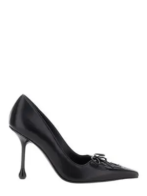 JIMMY CHOO Scarlett 95 Leather Pumps - Black