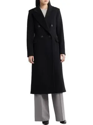Fleurette Maxi Loro Piana Wool & Cashmere Coat - Black