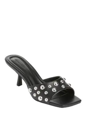 OPEN EDIT Charlie Sandal Black- Silver Stud