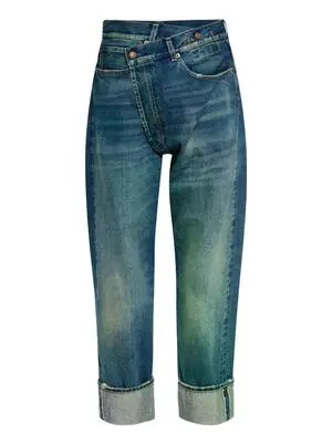 R13 Cross-waistband Jeans - Blue