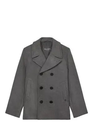 Marc O'polo Double-breasted Pea Coat - Grey