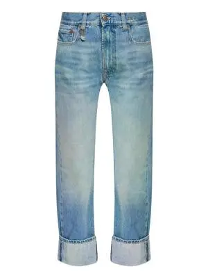 R13 Folded-edge Jeans - Blue