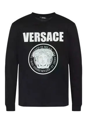 Versace Medusa Logo Long-sleeve T-shirt - Black