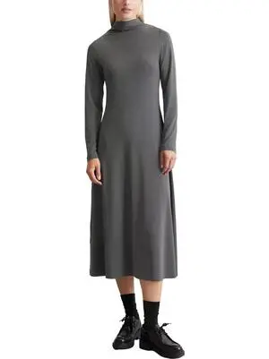 Marc O'polo High-neck Long-sleeve Dress - Grey