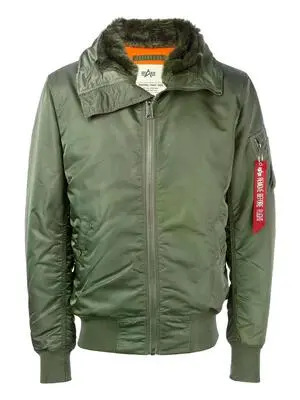 Alpha Industries Furred Collar Parka Coat - Green