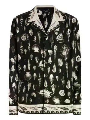 Dolce & Gabbana Shell-print Shirt - Black
