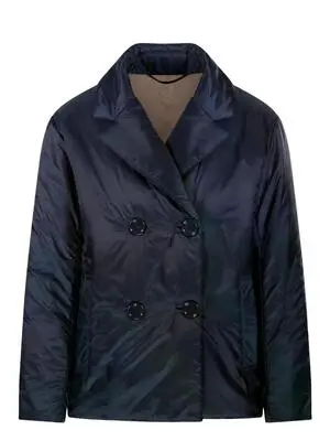 Max Mara Double-breasted Padded Coat - Blue