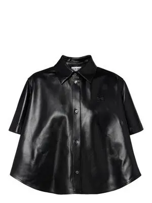 LOEWE Anagram Leather Bowling Shirt