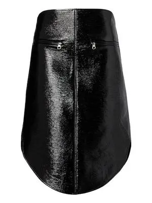 COURREGES Courrèges Asymmetric Midi Skirt - Black
