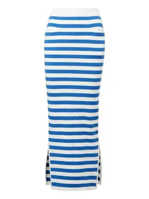 Posse Ari Striped Pencil Skirt - Blue
