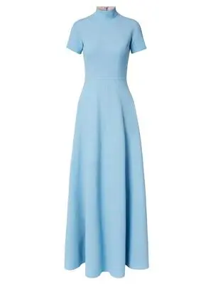 EMILIA WICKSTEAD Malinda Wool Crêpe Gown - Blue