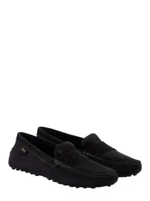 TOD'S Gommino Suede Driving Shoes - Black
