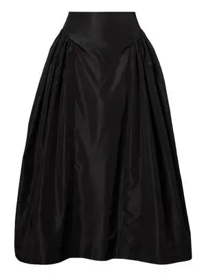 Simone Rocha Taffeta Midi Skirt - Black