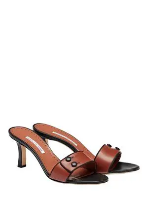 MANOLO BLAHNIK Muluka 70 Leather Mules