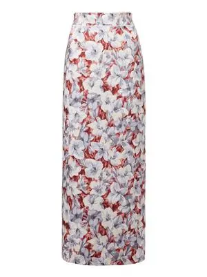 Posse Emma Floral Linen Maxi Skirt - Multicoloured