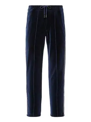 TOM FORD Cotton-blend Velour Track Pants - Blue