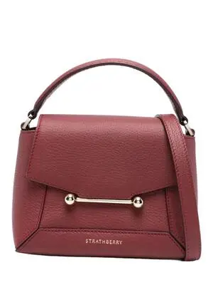 Strathberry Mosaic Nano Grain Bag Oxblood