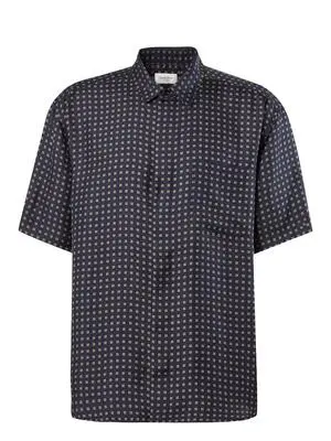 Saint Laurent Printed Silk Shirt - Blue