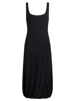 12 STOREEZ Square-neck Midi Dress - Black